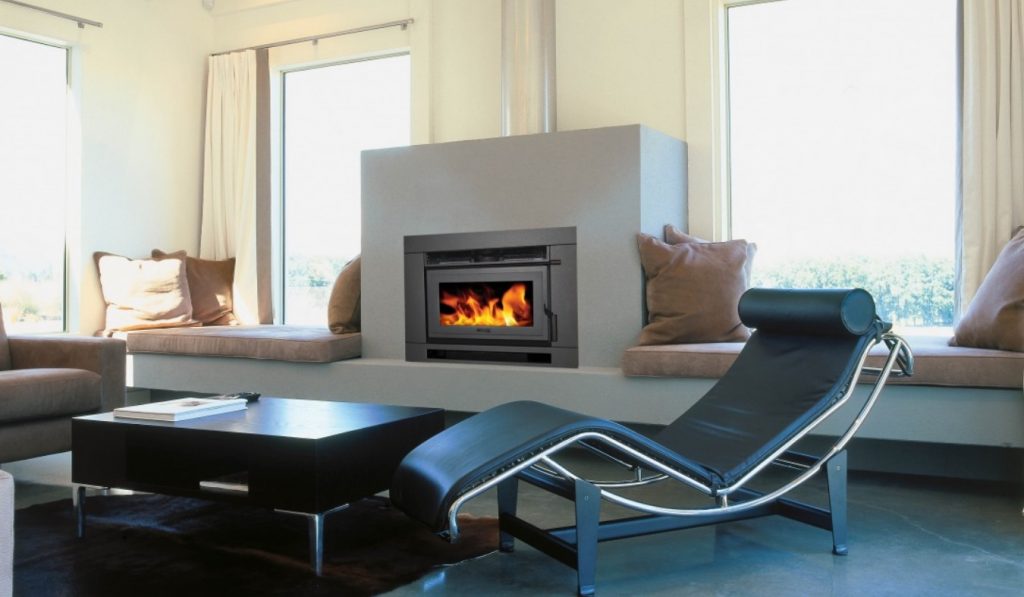 masport-i5000-Inbuilt-convection-fire-wood-burner-in-situ - The Heatstore