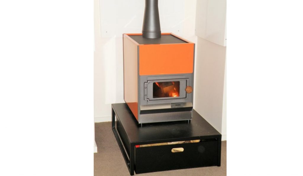 pyro-fire-orange-with-wood-box - The Heatstore